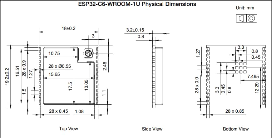 ESP32-C6-WROOM-1 Multiprotocol Modules - Espressif Systems | Mouser
